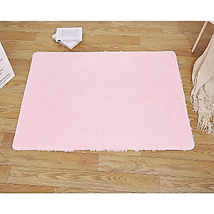 TTLOJ Kids Play Tent and Rectangle Kids Rug Set, Pink Girls Tent, Pink mat