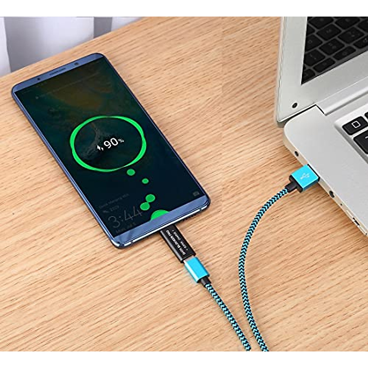 Fast Charging USB C to C Data Blocker, Protect Against Juice Jacking, Support Safe Fast Charging up to 50V/5A by Honwally (2 Pack)