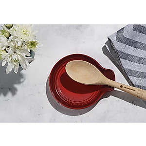 Le Creuset Signature Stoneware Spoon Rest, 6 Inches, Oyster