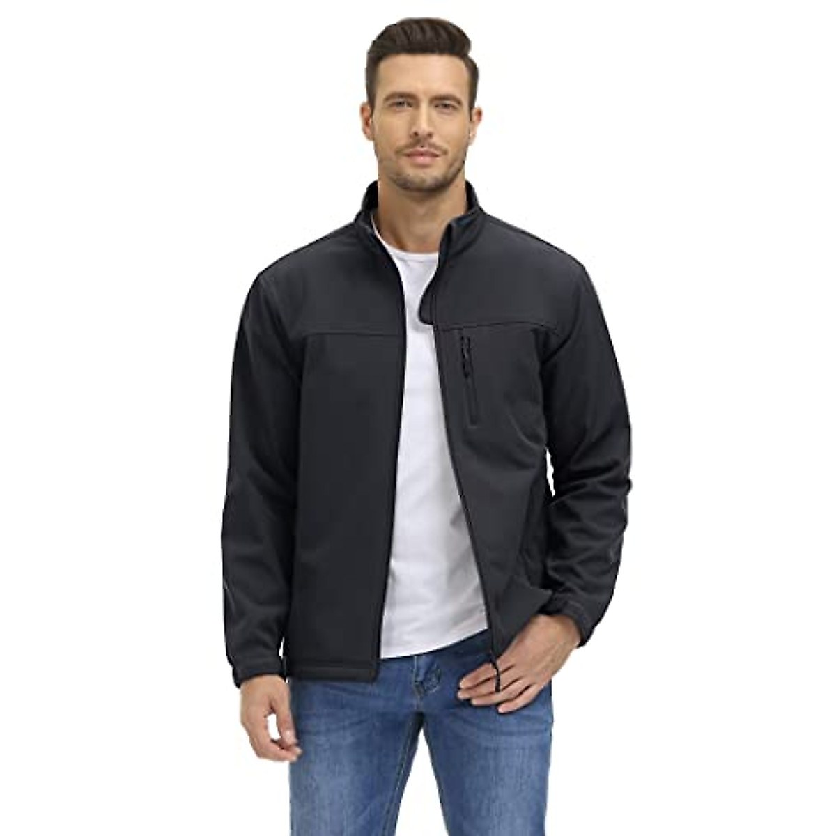 MAGCOMSEN Hiking Jacket Men Lightweight Winter Jackets for Men Waterproof Soft Shell Mens Jacket Hunting Jacket for Men Work Jacket