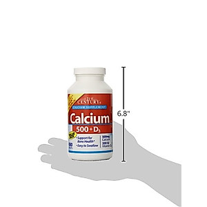 21st Century Calcium 500 mg Plus D3 Tablets, 400 Count