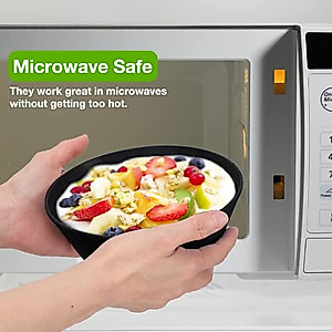 Mfacoy Unbreakable Cereal Bowls Set of 6, 28 OZ Premium Wheat Straw Bowls, Lightweight Dessert Bowls, Reusable Soup Bowls, Microwave Safe Bowls for Camping, RV, Dorm, Soup, Oatmeal, Ramen, BPA-Free