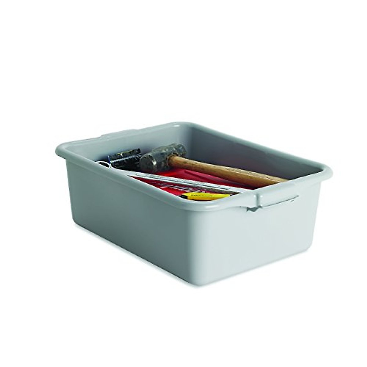 Artisan Utility Bus Box and Storage Bin with Handles, 2-Pack, Gray, 15.5" x 21" x 7"