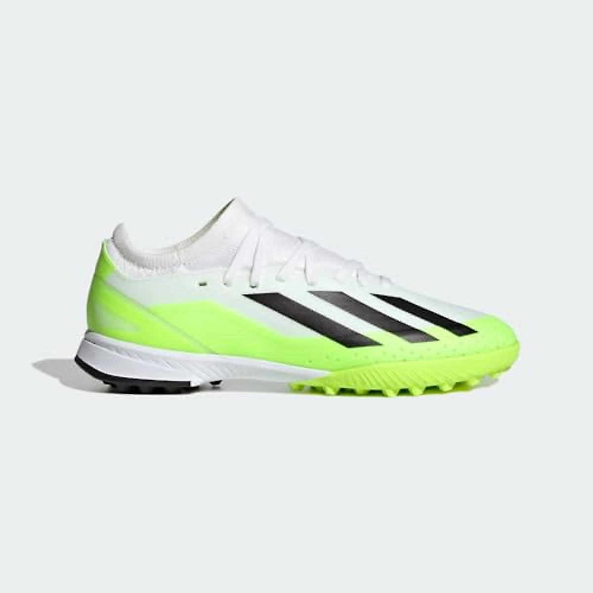 adidas Soccer X Crazyfast.3 Turf (Little Kid/Big Kid) Footwear White/Core Black/Lucid Lemon 5.5 Big Kid M
