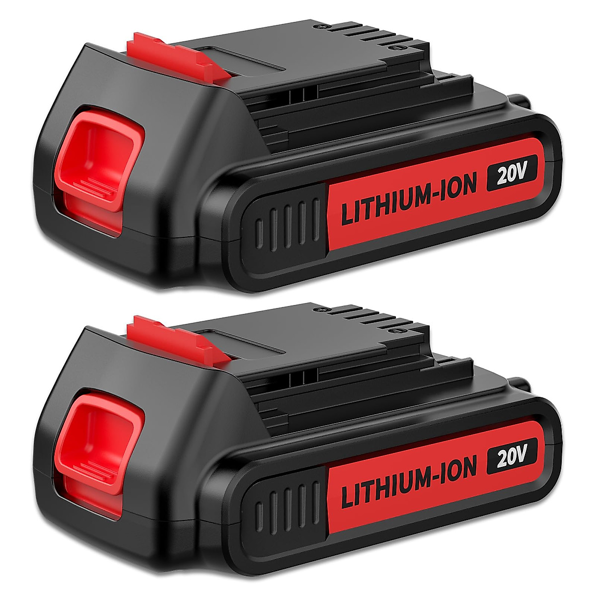 JUNWOOD 2Pack 3800mAh Replacement for Black and Decker 20V Battery Lithium Max Compatible with LB20 LBX20 LST220 LBXR2020-OPE LBXR20B-2 LB2X4020