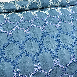 Candid Bedding Washed Duvet Cover Set - 3 Piece Ultra Soft Double Brushed Microfiber Comforter Cover with Zipper Closure (1 Duvet Cover + 2 Pillow Shams) – Queen, Blue