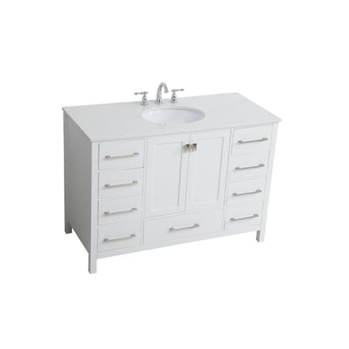 Elegant Kitchen and Bath 48 inch Single Bathroom Vanity Cabinet - White