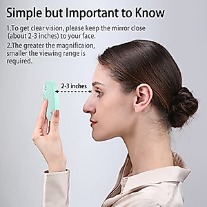 Funtopia Magnifying Mirror and Tweezers Kit, 10X and 20X Magnifying Makeup Mirrors with 2 Suction Cups, Compact Round Mirror Portable Magnifier Travel Set (Green)