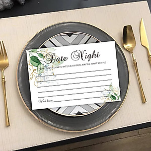 FARHTINANFX Date Night Ideas Cards, Perfect for The Bride and Groom, Husband, Wife, Boyfriend, Girlfriend, Anniversary, Bridal Shower Game 50 Advice Cards (4" x 6")