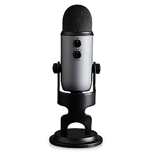 Blue Yeti USB Microphone for Recording, Streaming, Gaming, Podcasting on PC and Mac, Condenser Mic for Laptop or Computer with Blue VO!CE Effects, Adjustable Stand, Plug and Play - Slate