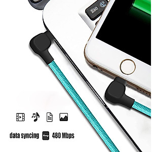 USB C to Lightning Cable 6ft [Apple MFi Certified] Fast Charging 90 Degree iPhone Charger to Type C Cable Compatible with iPhone 13/13Pro/12 Pro Max/11Pro/XS/XR/X/8 Plus/7(Green)
