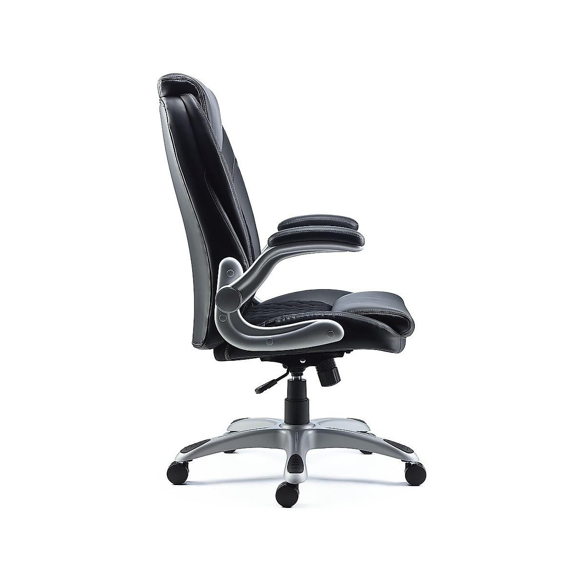 Staples Sorina Bonded Leather Chair (Black, Sold as 1 Each) - Adjustable Office Chair with Plush Padding, Provides Lumbar, Arm and Head Support, Perfect Desk Chair for the Modern Office