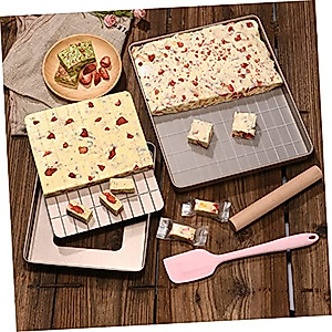 Kichvoe 1 Set Cake Baking Mould Pastry Baking Multipurpose Tool Nougat Making Supplies Microwave Tray Handmade Nougat Molds Stainless Steel Tray Crisp Mold Energy Bar Metal Dedicated