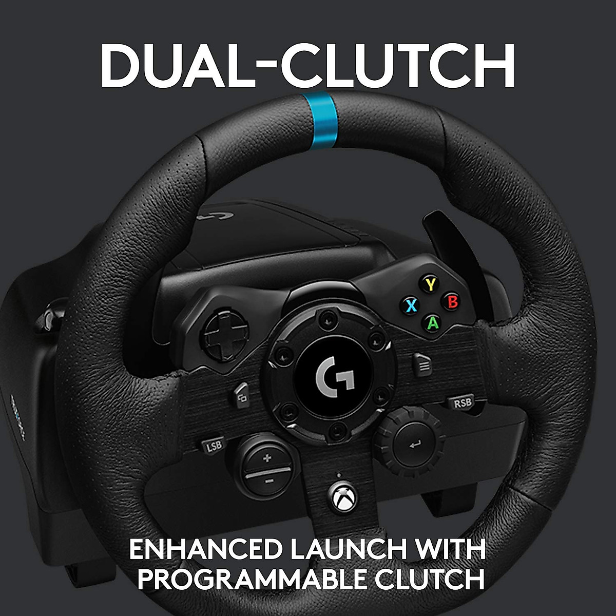 Logitech G923 Racing Wheel and Pedals for Xbox X|S, Xbox One and PC (Renewed)