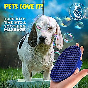 Dog Grooming Brush - Dog Bath Brush - Cat Grooming Brush - Dog Washing Brush - Rubber Dog Brush - Dog Hair Brush - Dog Shedding Brush - Pet Shampoo Brush for Dogs and Cats with Short or Long Hair