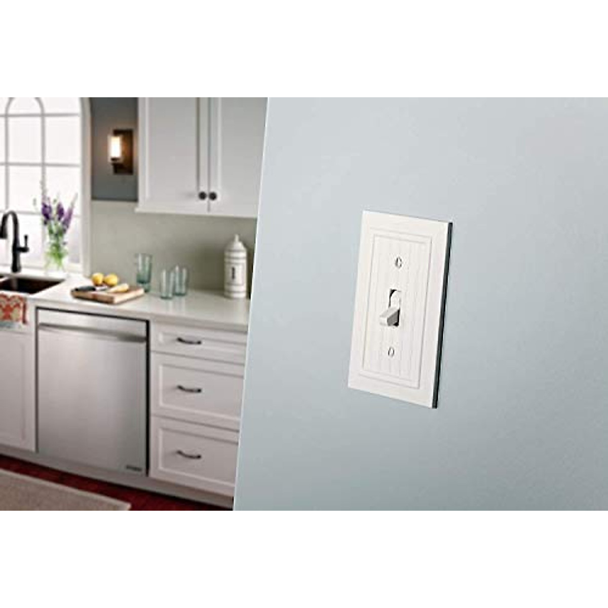 Franklin Brass W35266-PW-C Classic Beadboard Single Wall Plate, Duplex