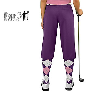 Golf Knickers Purple Womens 'Par 3' - Microfiber - Size 6