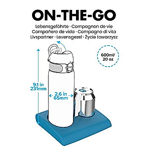 Ion8 Leak Proof Angry Birds Water Bottle, Stainless Steel, Ring Faces, 600ml (20oz)