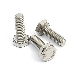 Bolt Dropper 5/16""-18 x 1 Stainless Hex Head Bolts (50 pk) - 18-8 Stainless Steel Self Tapping Sheet Metal Screws for Indoor and Outdoor Use, DIY Projects, Woodworking and More