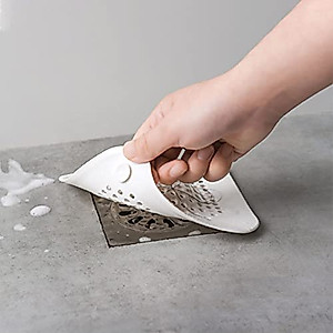 Hair Catcher Shower Drain - 2 Pack Soft Silicone Cover Trap Protector C9001 - for Bathroom Bathtub and Kitchen Sink Strainer