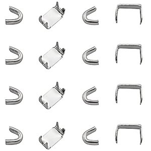 Zipper Top and Bottom Stop ZCZQC 50PCS #5 Silver Zipper Bottom Stops and 50PCS Top Stops for Zipper Repair