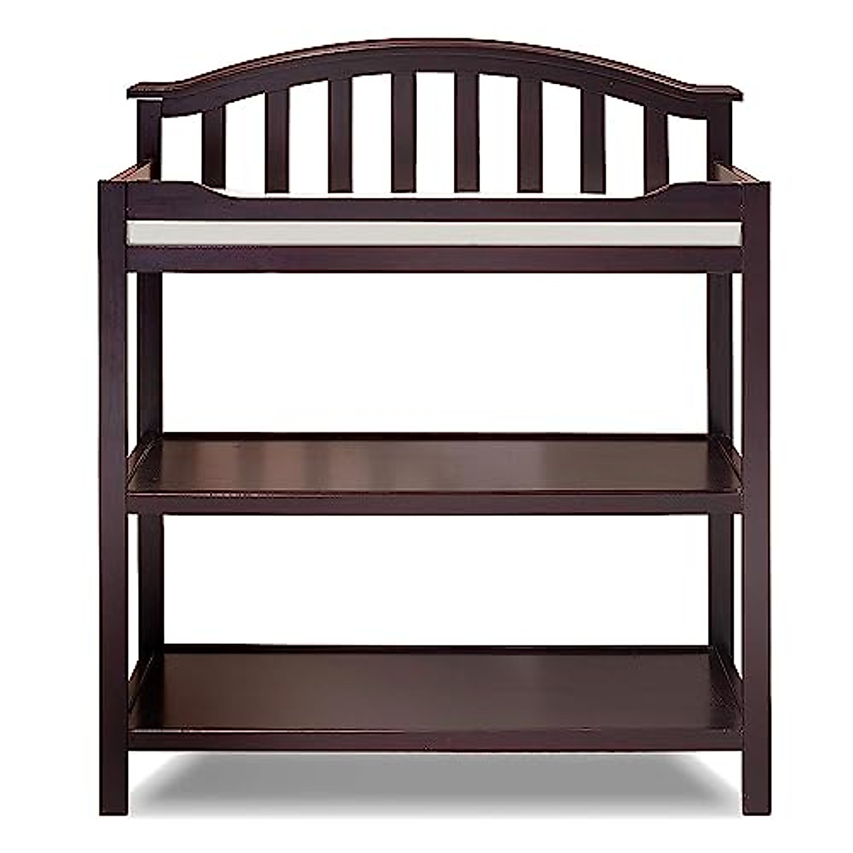 Sorelle Furniture Berkley Changing Table and Changing Pad, Dressing and Diaper Changing Table for Baby Room, Nursery Furniture for Infant -Espresso