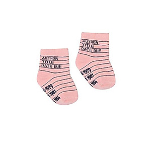 Out of Print Unisex Library Card Socks 0-12 months 4 Pack