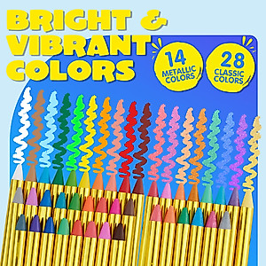42PCS Face and Body Paint Crayons, Face Painting Kit Safe and Non-Toxic Ultimate Party Pack Including 14 Metallic Colors for Birthday Makeup Party Supplies, Festivals, Easter Gifts for Kids