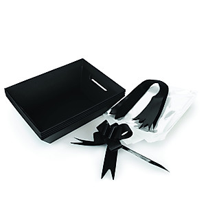 [5 Pk] 8x10” Small Basket for Gifts Empty, Basket Bags, Gold Pull Bows, Crinkle Cut Paper Shred Filler| Gift Basket Kit| Wine Basket Gift Set| Christmas, Easter| Gift to Impress-Upper Midland Products