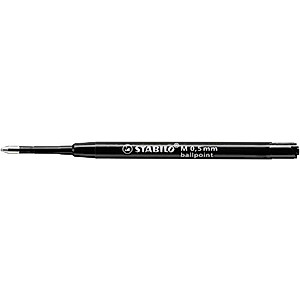 STABILO Ballpoint Pen Ballpoint Refills - Pack of 10 - Black