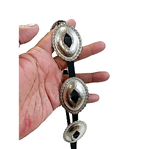 Funk Plus Hat Band Oval Concho Genuine Leather USA Made For Tophat Slash Hat Cowboy Steampunk Cosplay