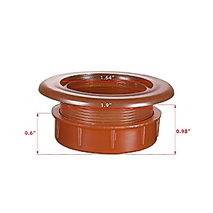 SUQ I OME 2 inch Outdoor Patio Thick Parasol Umbrella Hole Ring Plug and Cap Set, for Parasol Umbrella Table Hole Cover Insert(Brown)
