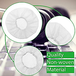 200 Pieces Disposable Headphone Covers Sanitary Headphone Ear Covers Non Woven Earpad Covers Headphone Covers for Most On Ear Headphones with 8.5 to 10 cm Earpads (L, 11 cm/ 4.3 Inch)