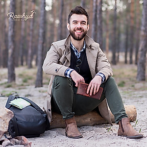 Mallard Duck Wallet - Full-Grain Leather Long Wallets for Men - RFID Blocking Long Bifold Wallet - Mens Leather Wallets w/ 8 Card Slots & Money or Checkbook Sleeve - Great Duck Hunting Gifts for Men