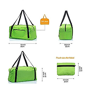 HOLYLUCK Foldable Travel Duffel Bag For Women & Men Luggage Great for Gym (Navy Blue) One_Size