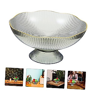 Hoement Stewed Fruit Bowl trifle bowl plastic serving platter fruit serving tray footed fruit tray footed serving tray dessert dish fruit container tea cup drain tray food the pet pylon