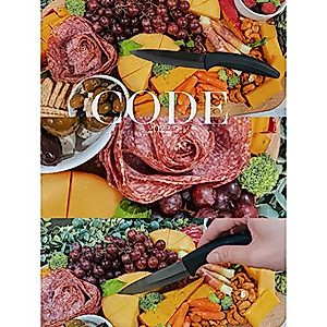 Code Master 4-inch Paring Ceramic Knife With Black Handle and Black Blades Cover and Gift Box Included