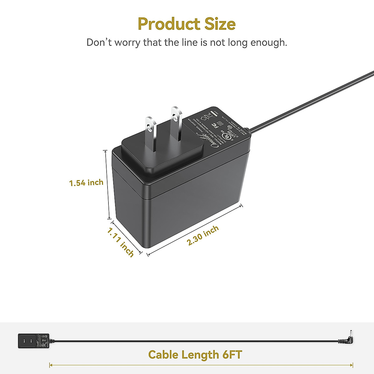 Omilik 6FT UL Listed AC/DC Adapter for Worx Zip Snip WX081L WX08IL ZipSnip 3.6V 4V Rechargeable Box Paper Cutter Tool 4.2V 500mA BYCR007042500U HYCH0070420500U WX252 WX253 WX255L WX254L Screwdriver
