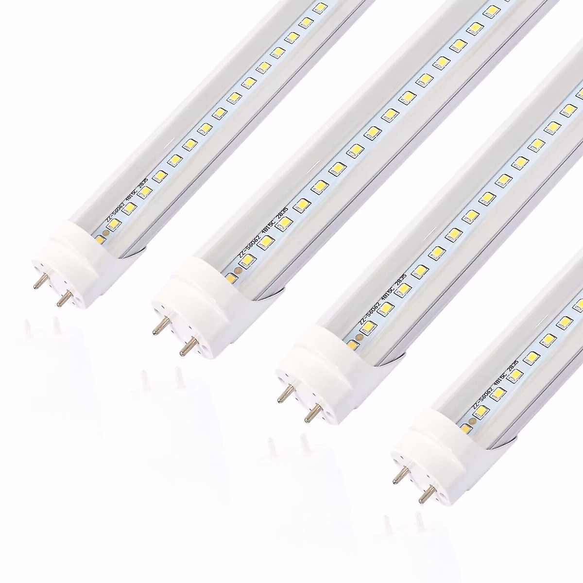 2FT LED Tube Light, T8 T10 Type B LED Light Bulb, 12W 5000K,1560LM High Bright, Replacement 24 Inch F20T12 Fluorescent,Double Ended Power, Clear Cover,4 Pack