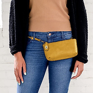 Joy Susan Women's Fashion Purse Mini Crossbody Wristlet Clutch Handbag - Mustard