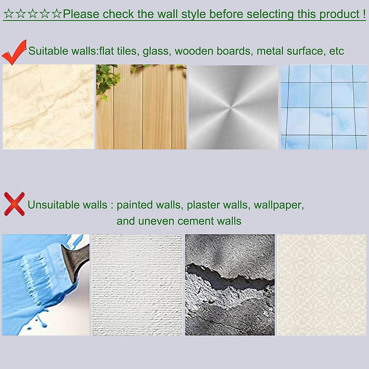 Altomoey Adhesive Wall Hooks Rack Kitchen Rail, 8 hooks 23.43Inch Space Saving Utensil Holder,No Drilling Wall Mounted Accessory Hanger for Kitchen Bathroom