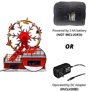 Christmas Ferris Wheel - Animated Pre-lit Musical Christmas Village - Perfect Addition to Your Carnival Christmas Decorations & Snow Village Displays 11 in