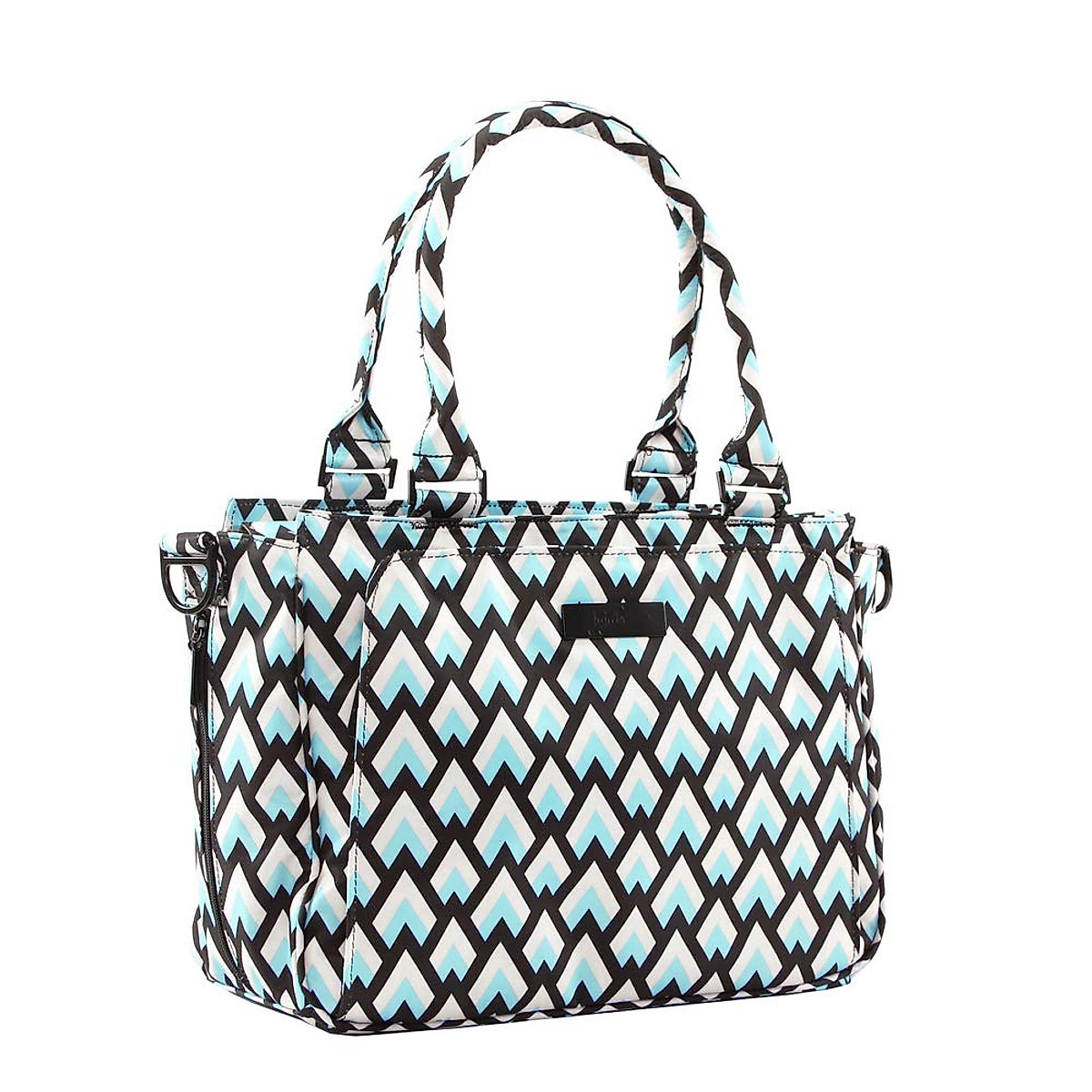 JuJuBe Be Classy Structured Multi-Functional Diaper Bag/Purse, Onyx Collection - Black Diamond