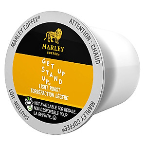Marley Coffee,Get Up, Stand Up, Single Serve RealCup Organic Light Roast for Keurig K-Cup Brewers, 96 Count