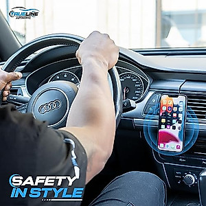 TRUE LINE Automotive Magnetic Phone Mount for Car - Magnetic Car Phone Holder - Magnet Phone Holder for Car, Magnetic Phone Mount for Car, Magnetic Phone Holder with Silicone Pad (Pink)