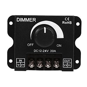 Strip Led Dimmer Switch,12V-24V 30A Led Switch Dimmer Controller Manual Operation for Strip Light Single Color
