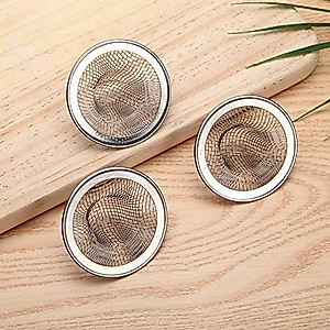 litymitzromq Sewer Plug Floor Drain Cover,2Pcs Round Iron Bathroom Drain Filter Net Cover Hair Dirt Floor Strainer Stopper Silver 2pcs