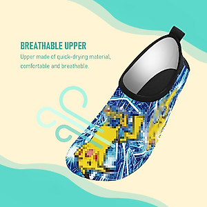 Kids Water Shoes for Boy Girl Quick-Dry Aqua Socks Non-Slip Water Socks River Sand Beach Shoes