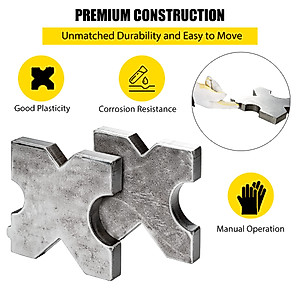 OneChoi Arbor Press Plate, 20Ton Shop Metal Press Plates Made From AR400F Material w/Yield Strength of Over 140,000 PSI, H Frame Hydraulic Shop Press Plate 4 Notch (1 Pair) (1"X 5"X 5")