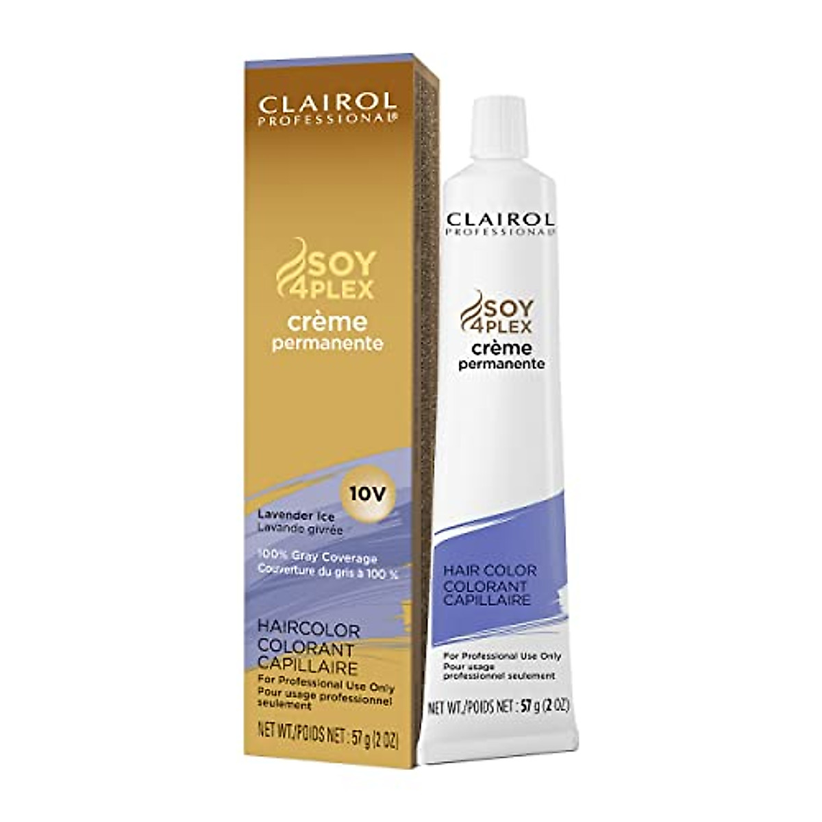 Clairol Professional Permanent Crème, 10v Lavender Ice, 2 oz
